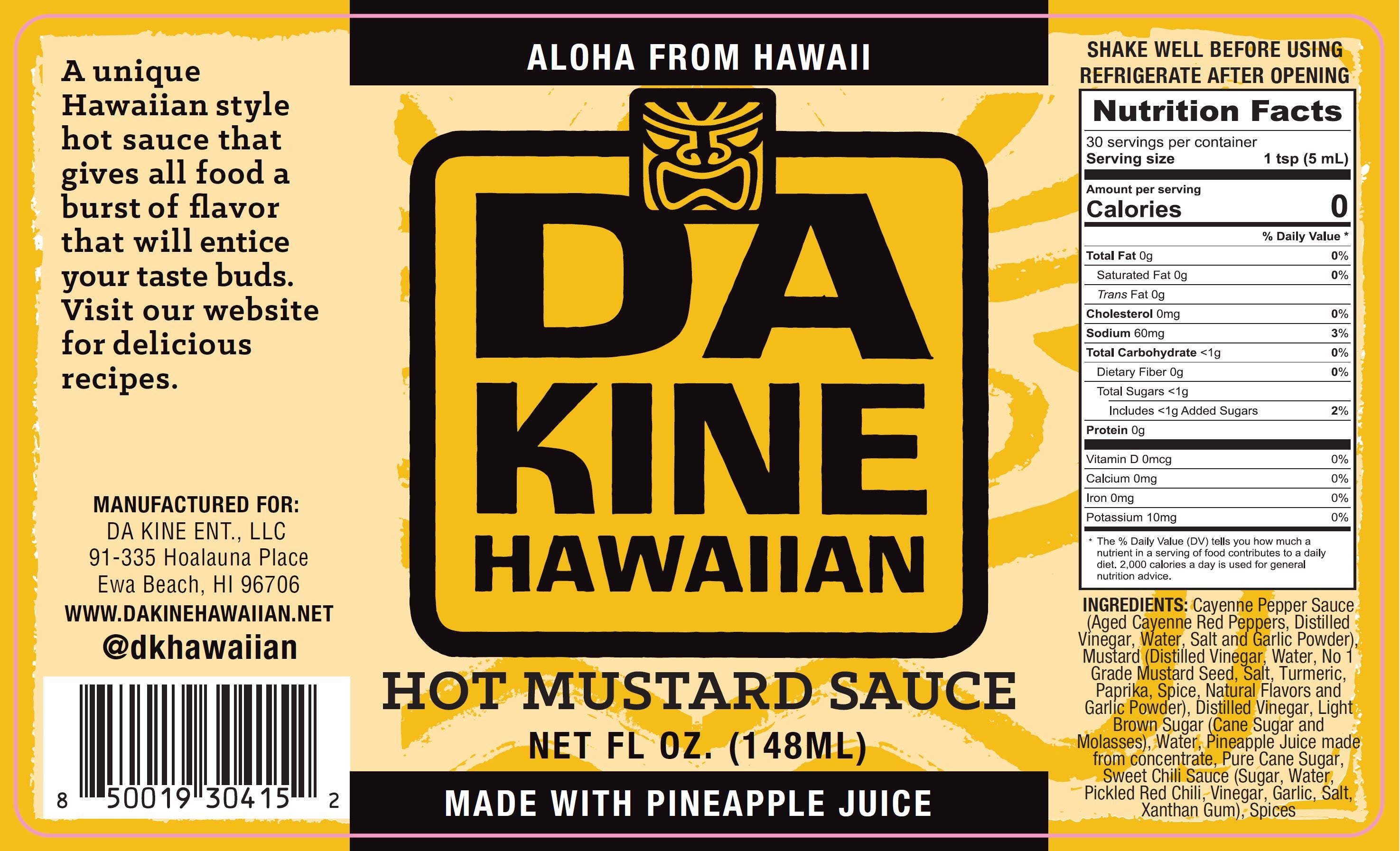 Hot Mustard Sauce – Da Kine Hawaiian